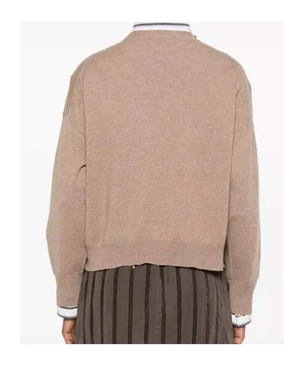 Brunello Cucinelli Long Sleeve Crew Neck Sweater