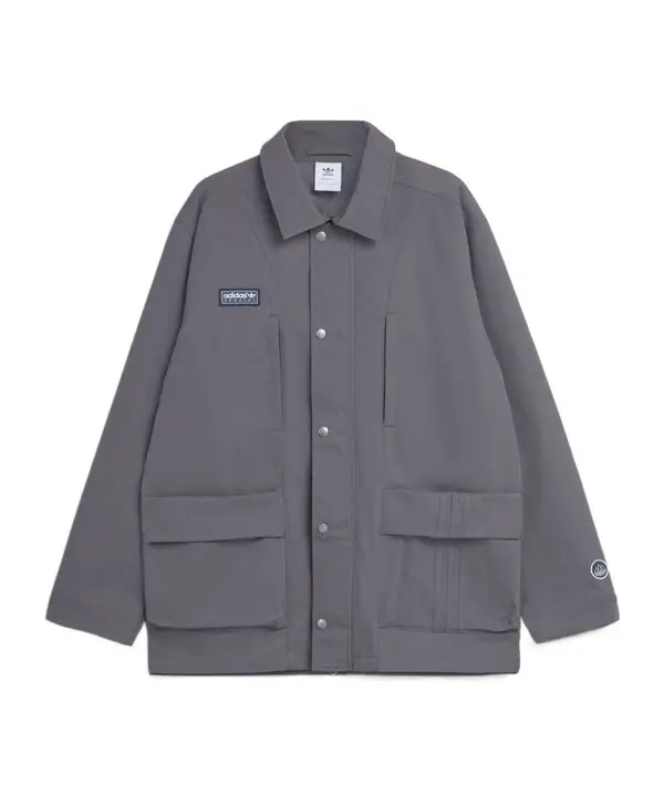 Adidas Spzl Logo-patch Jacket - Gray