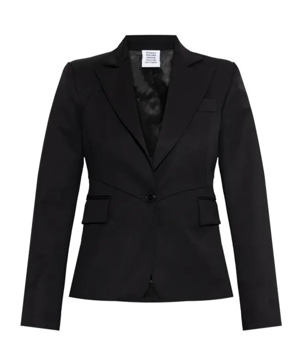 Vetements Button Wool Blazer