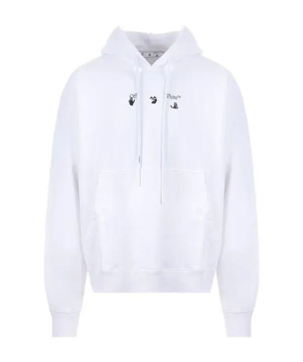 Off-White Logo-print Drawstring Hoodie - White