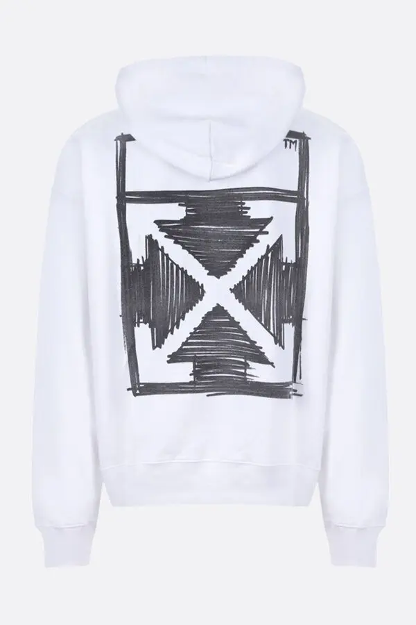 Off-White Logo Print Cotton Hoodie