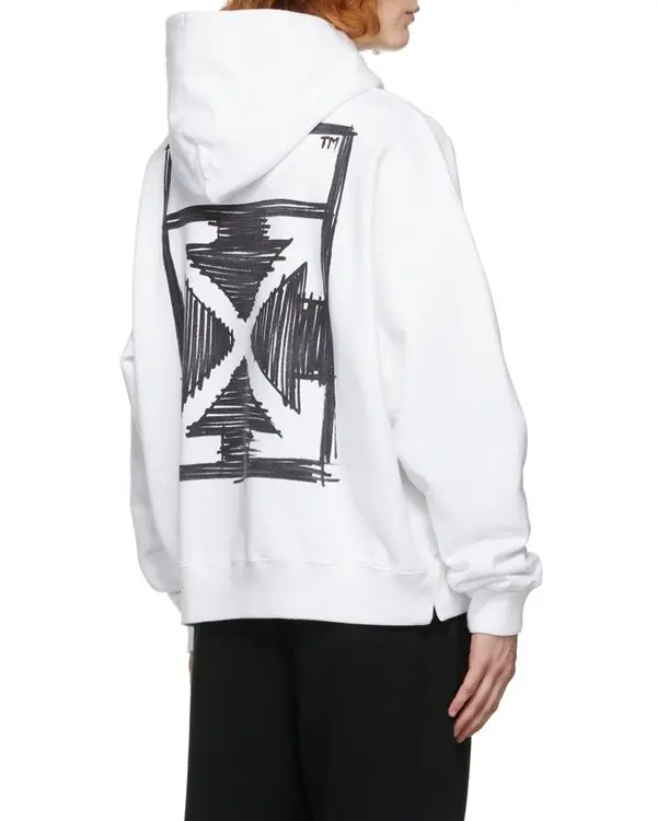 Off-White Logo Print Cotton Hoodie