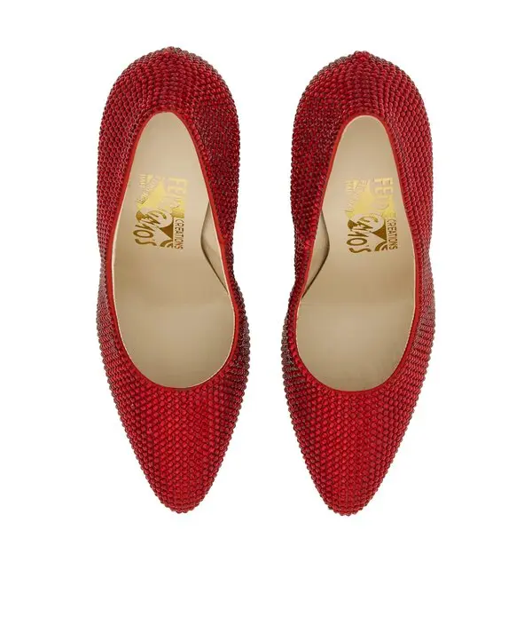 FERRAGAMO Embellished Satin Pumps