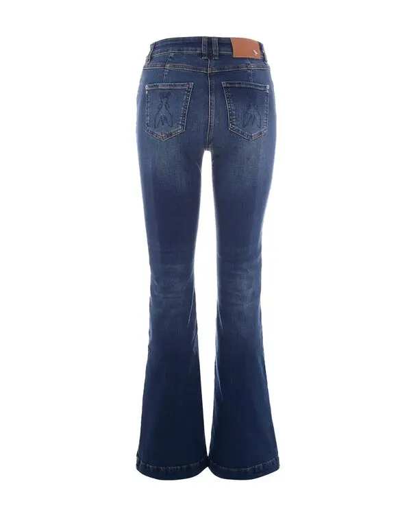 Patrizia Pepe Logo Button Flare Jeans