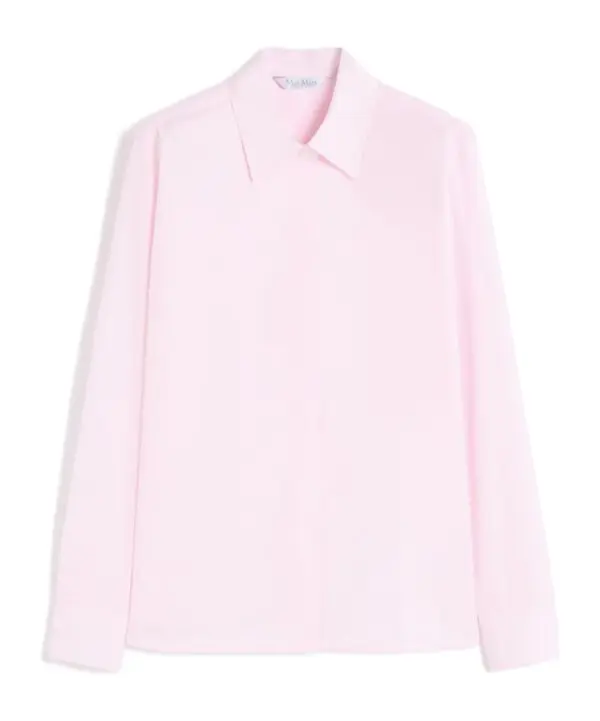 Max Mara Maroso Button-up Long-sleeved Shirt - Pink