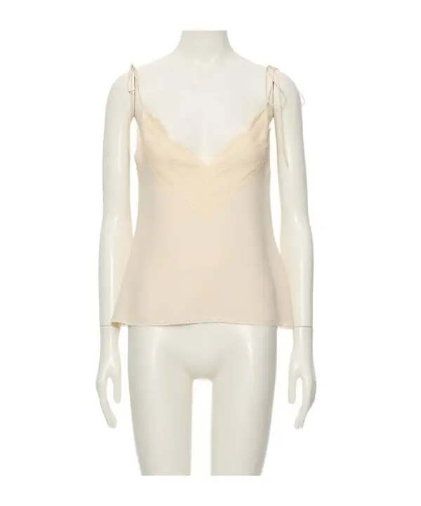Valentino Garavani Lace Trim V-neck Camisole - White