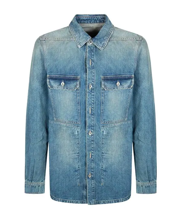 Rick Owens Denim Shirt Jacket - Blue