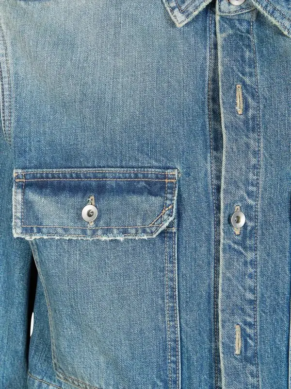Rick Owens Denim Shirt Jacket - Blue