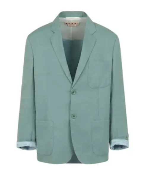 Marni Single-breasted Satin Jacket - Green