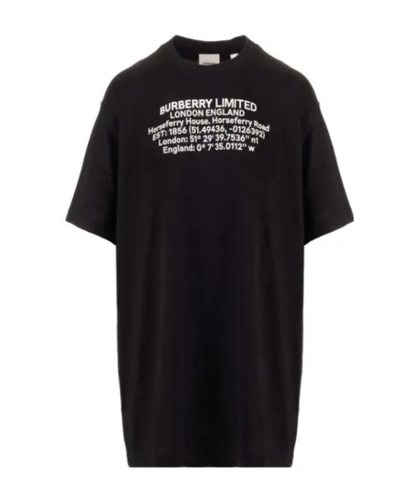 Burberry Location Print T-shirt - Black