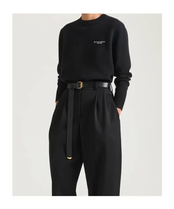 Givenchy Paris Signature Embroidered Knitted Jumper - Black