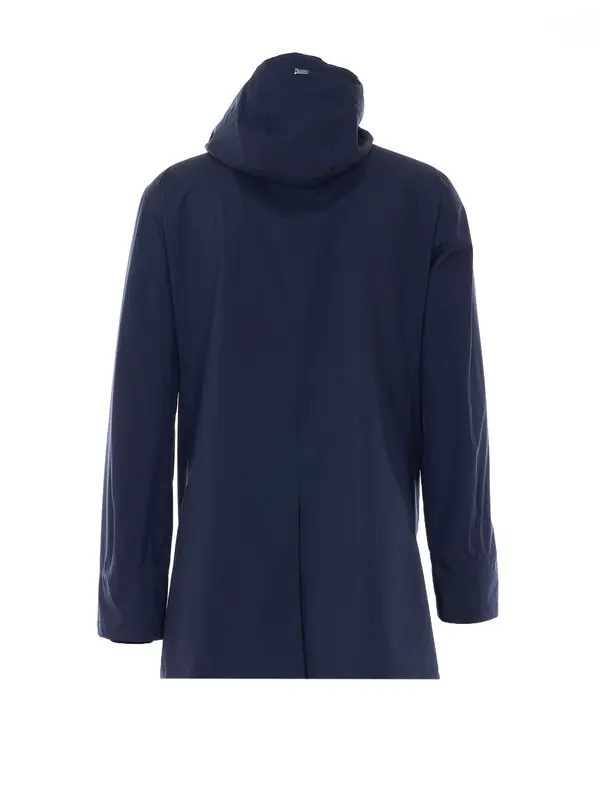 Herno Hooded Zip-up Coat - Blue