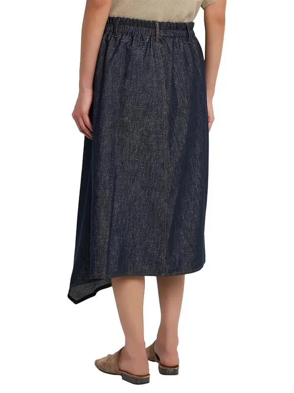 Brunello Cucinelli Belt Loop Midi Skirt