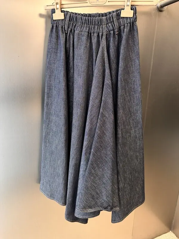 Brunello Cucinelli Belt Loop Midi Skirt