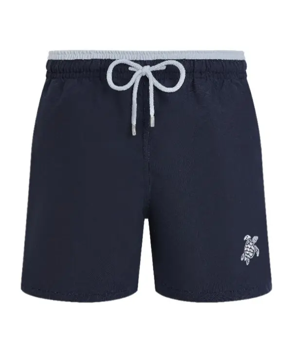 Vilebrequin Turtle-embroidered Swim Shorts - Navy Blue/white