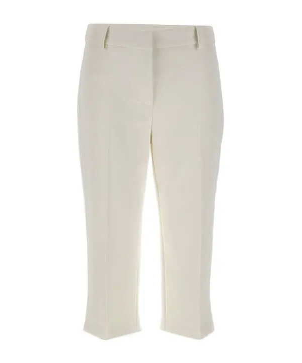 Elisabetta Franchi Side-slit Cropped Pants - White