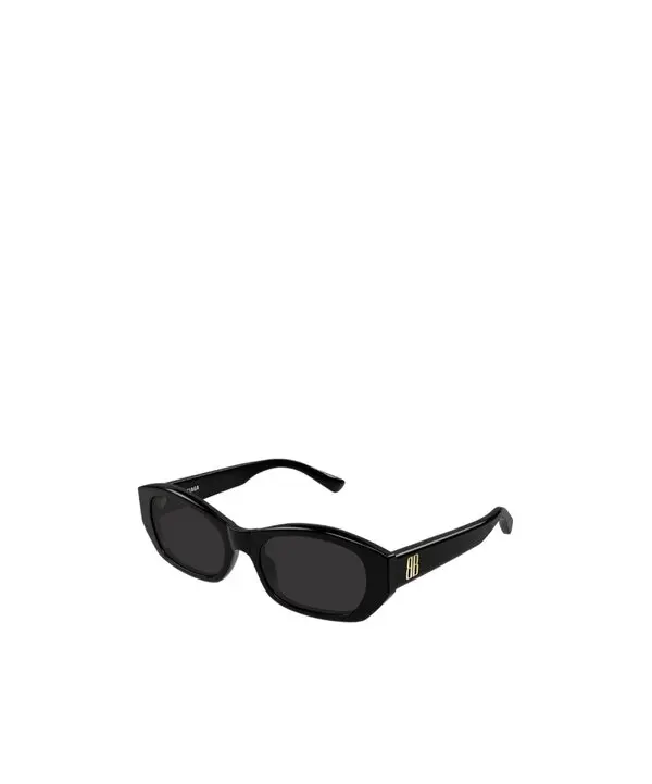 Balenciaga Oval Frame Sunglasses - Black