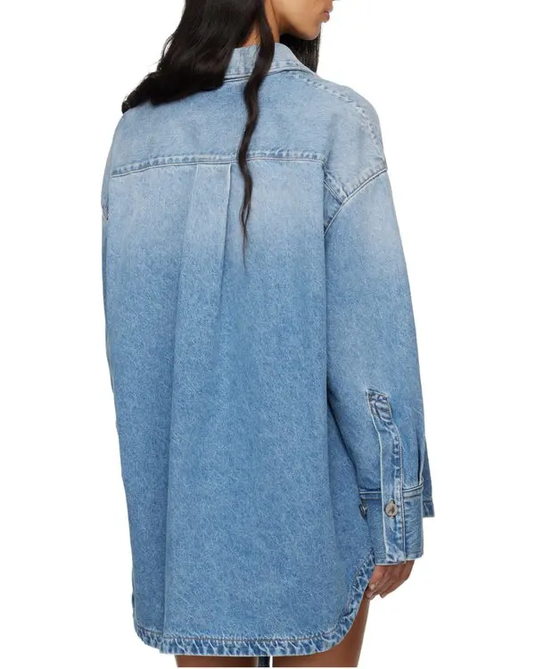 Attico Asymmetric Hem Denim Shirt