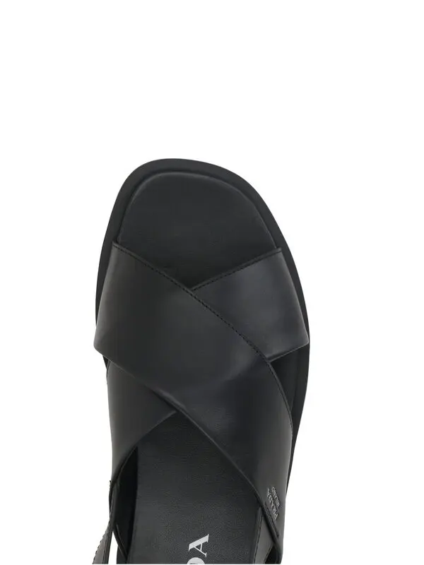 Prada Logo Detailed Buckle Fastened Sandals