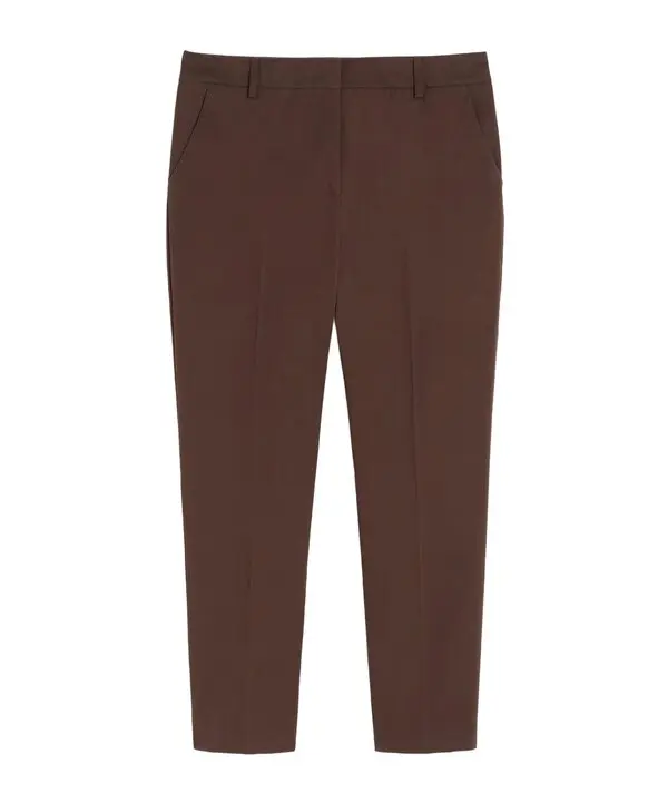 Max Mara Cropped Slim Pants - Chocolate