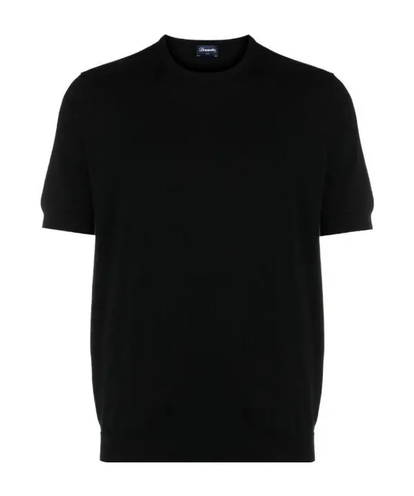 DRUMOHR Short-sleeved Cotton T-shirt - Black