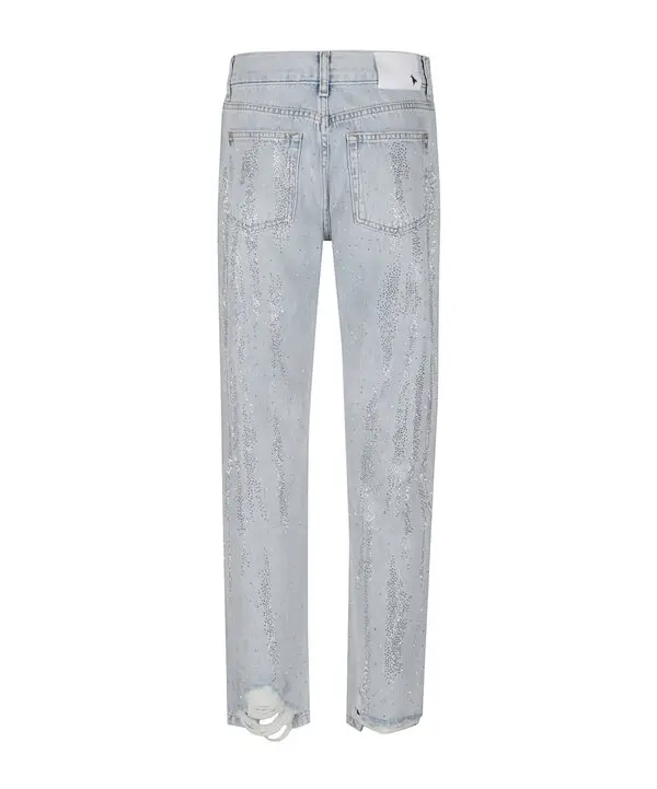 Patrizia Pepe Embellished Distressed Cigarette Jeans