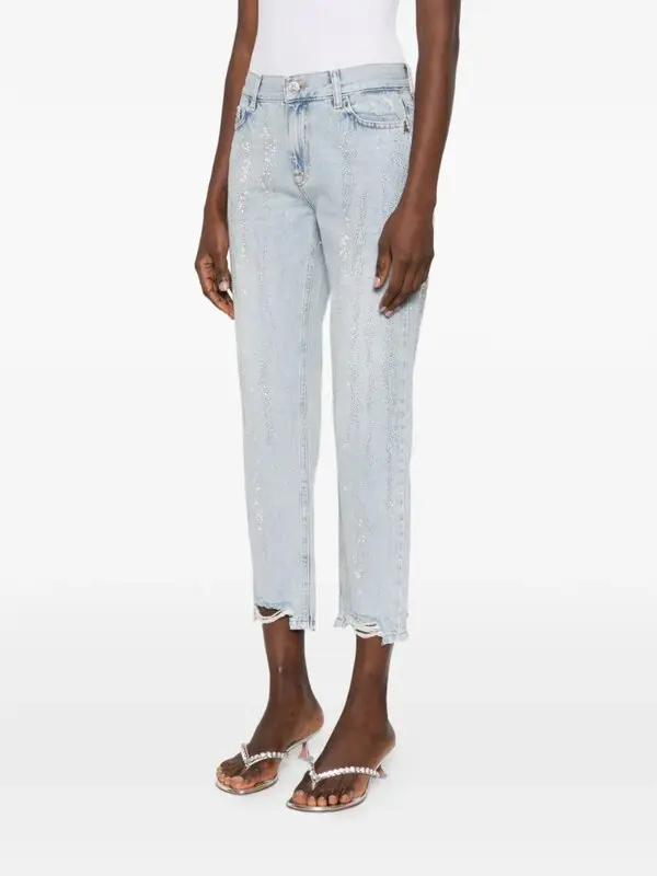 Patrizia Pepe Embellished Distressed Cigarette Jeans