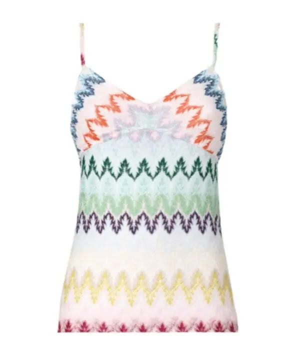 Missoni Zig Zag Lace Tank Top - White