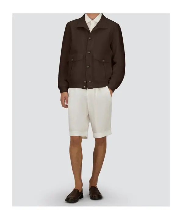 Herno Button-up Bomber Jacket - Brown