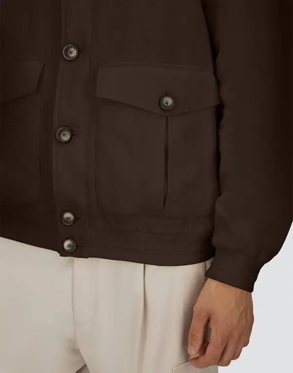 Herno Button-up Bomber Jacket - Brown