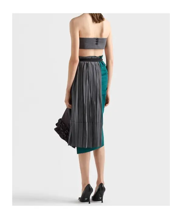 Prada Floral Lace Detailed Midi Skirt