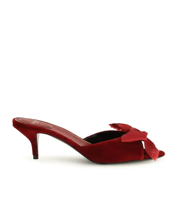 Valentino Garavani Marie Velvet Slide Sandals
