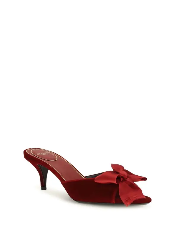 Valentino Garavani Marie Velvet Slide Sandals