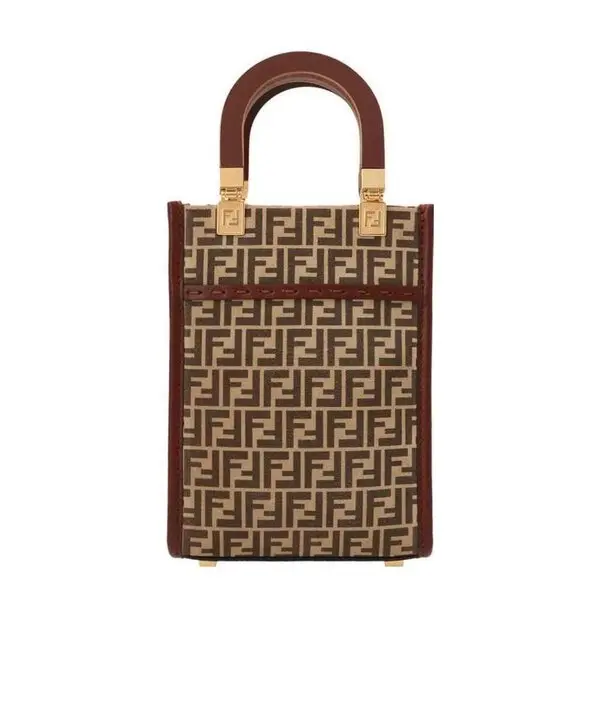Fendi Mini Sunshine Top Handle Bag - Brown