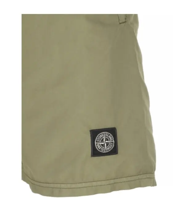Stone Island Logo Patch Swim Shorts - Gray