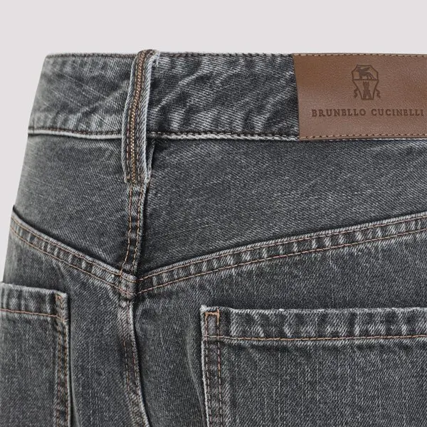 Brunello Cucinelli Mid-rise Wide-leg Jeans - Black