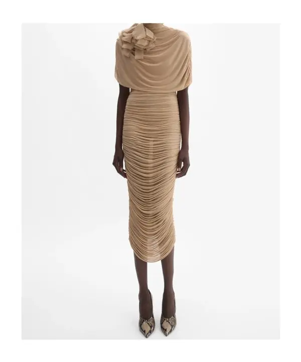 Magda Butrym Draped Cape-effect Midi Dress