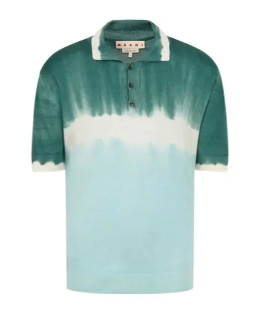 Marni Tie-dye Effect Buttoned Polo Shirt