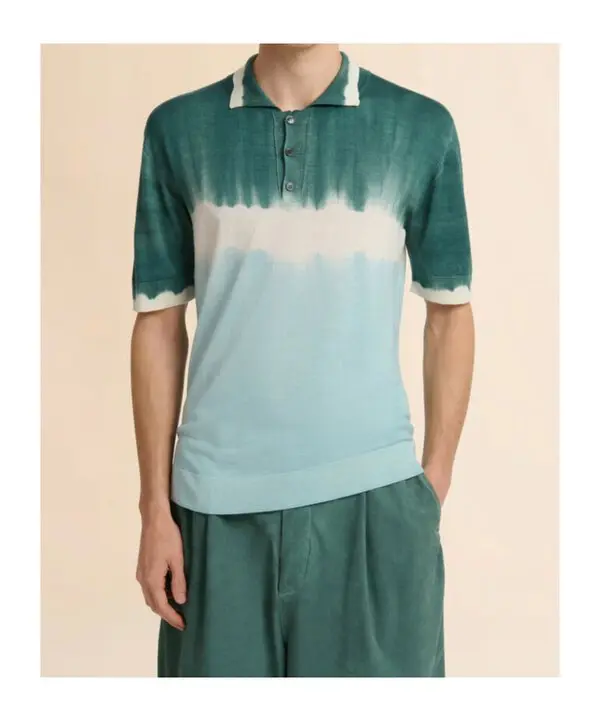 Marni Tie-dye Effect Buttoned Polo Shirt
