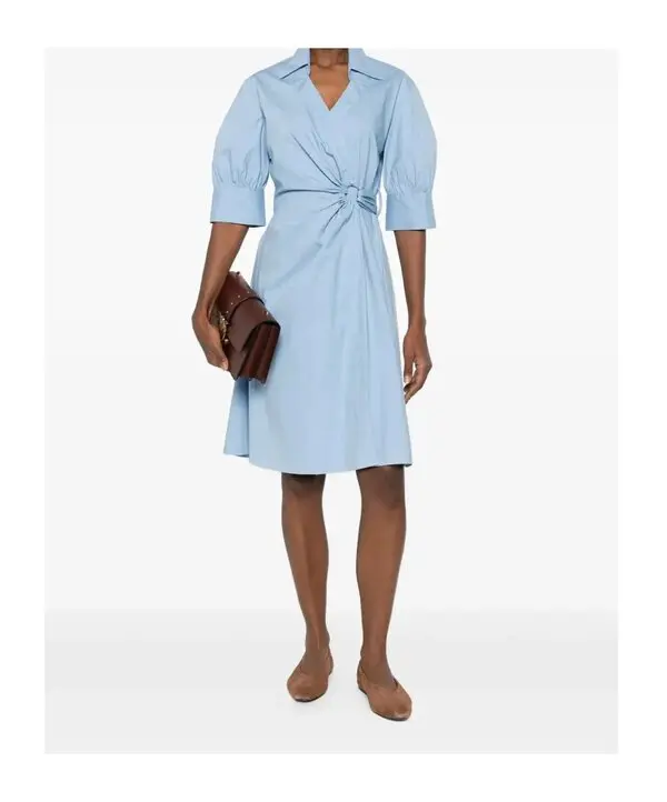 Pinko Logo-embroidered Midi Skirt - Blue