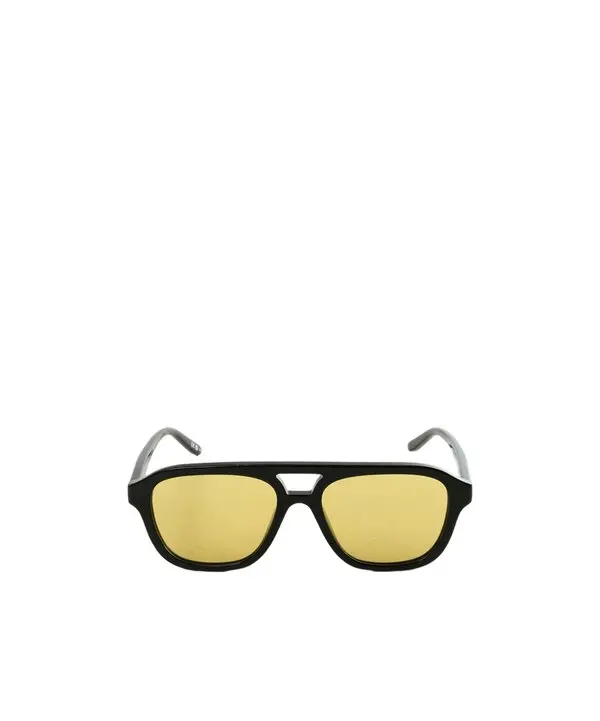 Balenciaga Double Bridge Pilot Sunglasses - Black