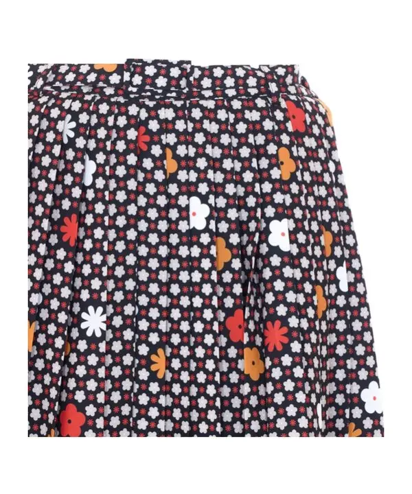 MAISON MARGIELA Floral Pleated Midi Skirt