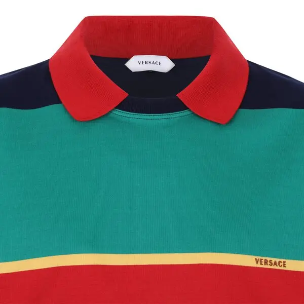 Versace Colour-block Polo Sweatshirt