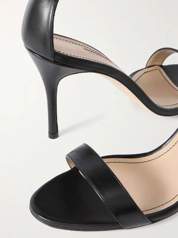 Manolo Blahnik Round Toe High Heel Sandals - Black
