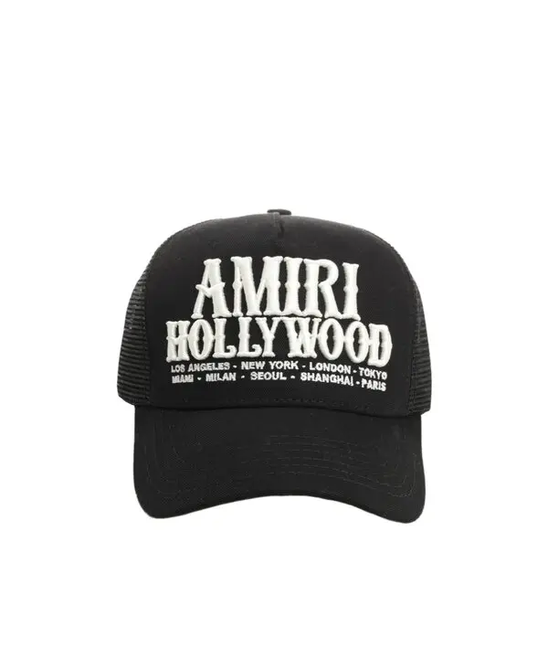 Amiri Hollywood Trucker Hat - Black