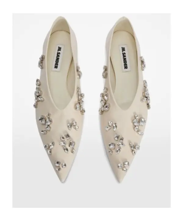 JIL SANDER Embellished Ballerina Flats