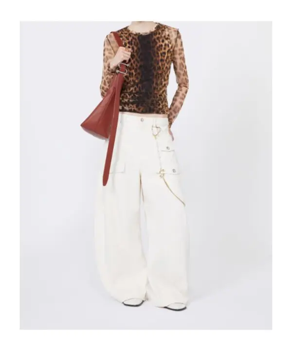 Sportmax Long-sleeved Animal Print Top