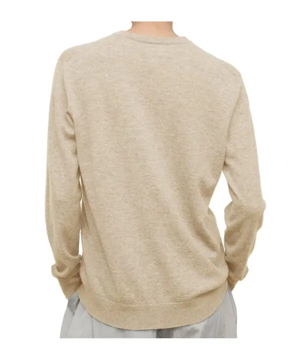 THE ROW Long-sleeved V-neck Cashmere Sweater - Dune