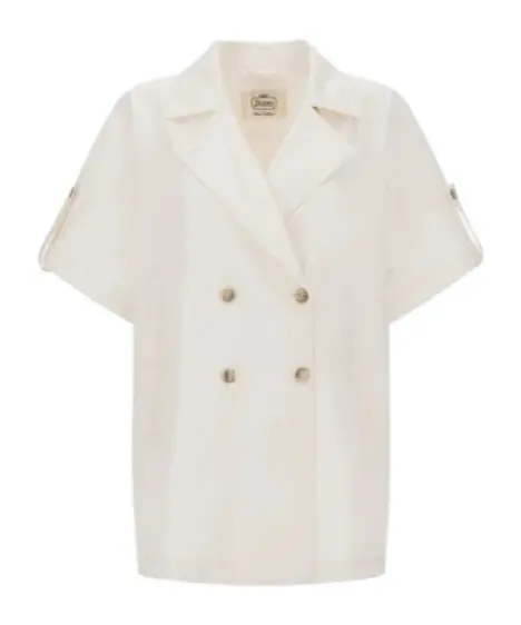 Herno Double Breasted Coat - White