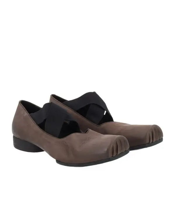 UMA WANG Square-toed Ballet Flats With Elastic Detail